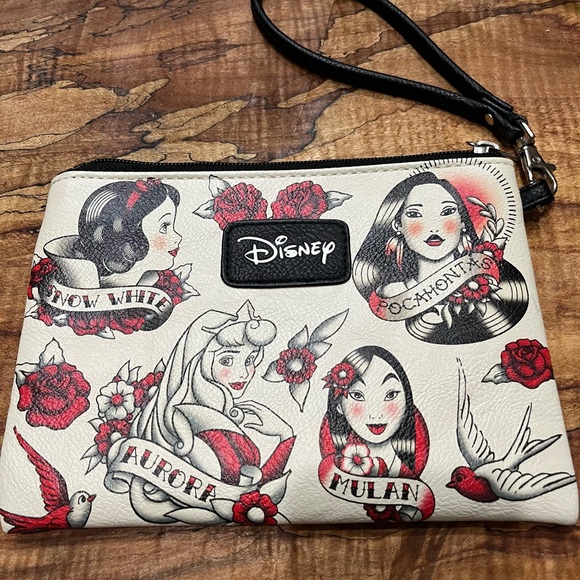 Disney | Bags | Disney Womens Clutch With Princess Design Cream And Red ...